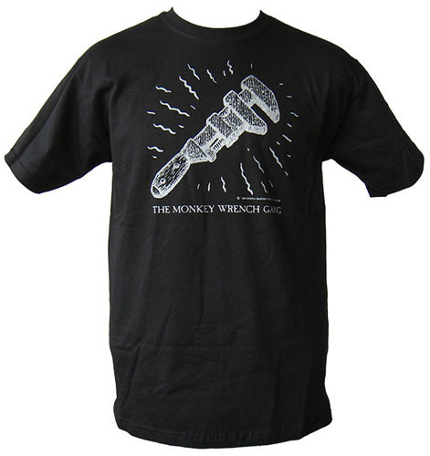 The Wrench T-Shirt - Black L ; The Monkey Wrench Gang T-Shirt Series ...